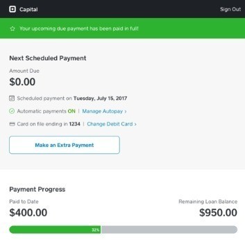 Square Installments dashboard | Payments NEXT